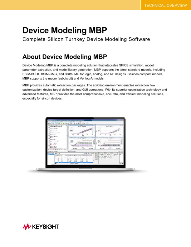 Device Modeling MBP PDF Asset Page | Keysight